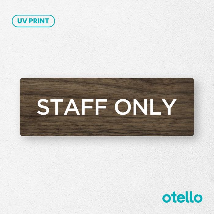 Jual Staff Only Sign Board Kayu Print UV Papan Signage Tempel Wooden ...