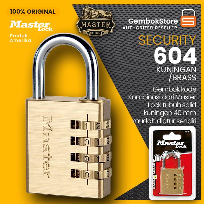 Jual Gembok Kode Kombinasi Master Lock 40mm Kuningan Brass Masterlock ...