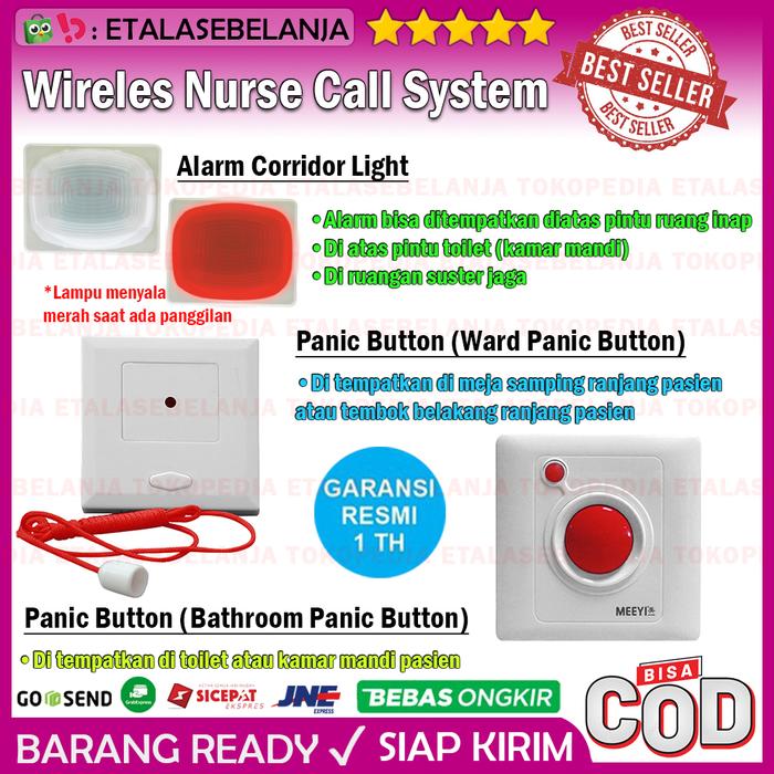 Jual Hospital Wireless Disabled Toilet Panic Button Alarm - Fullset ...