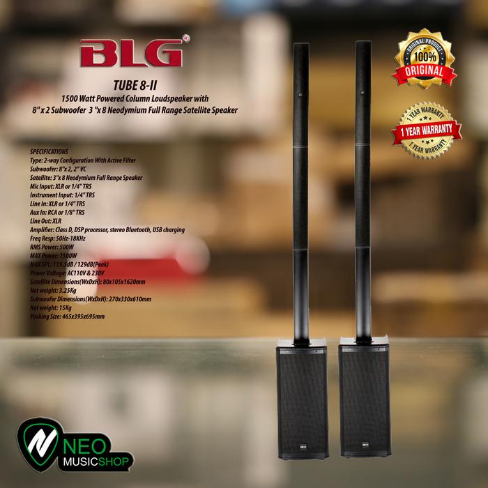 Jual BLG TUBE 8 II 1500 Watt Powered Column Loudspeaker with Subwoofer - Kota Sukabumi - NEO ...