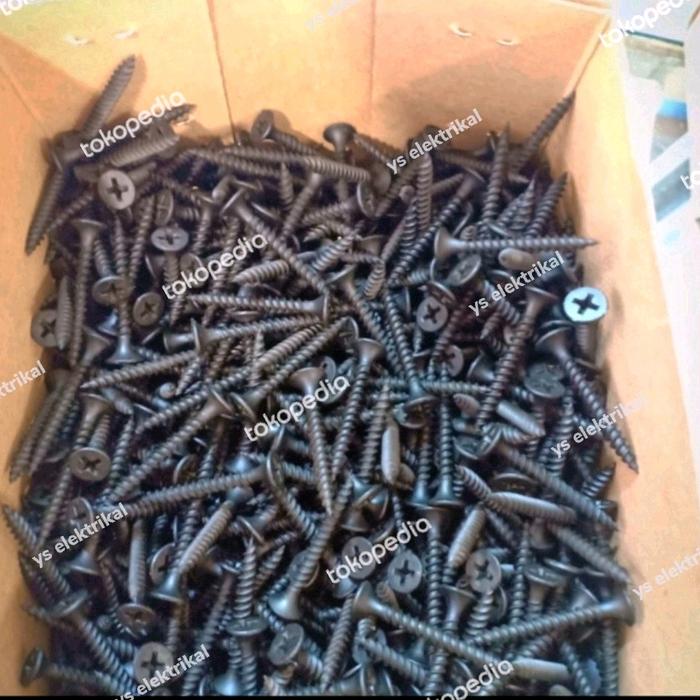 Jual Scrup Gypsum 4 CM Hitam Tajam Perpack 100pcs - Jakarta Pusat - ys ...
