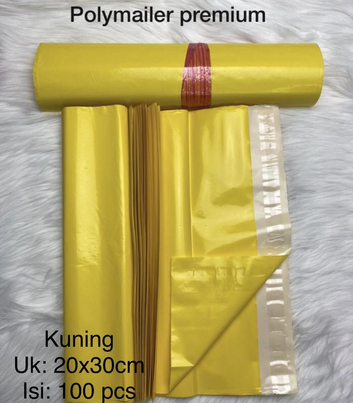 Jual PLASTIK POLYMAILER WARNA 20x30 kuning isi 100 / PLASTIK PACKING ...