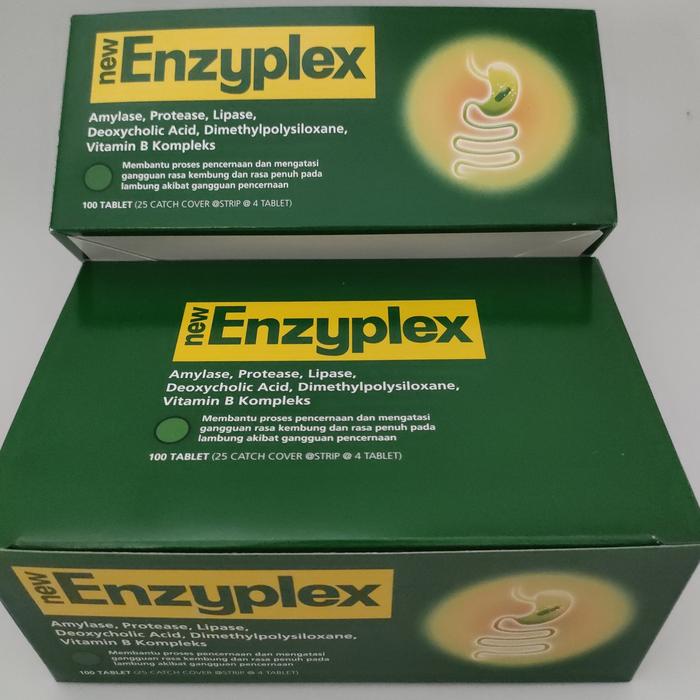 Jual NEW ENZYPLEX PER STRIP 4 TABLET / KEMBUNG / LAMBUNG / BEGAH - Kab ...