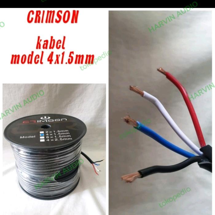 Jual Kabel speaker isi 4 x 1.5 mm - CRIMSON / Meter - Kota Bekasi ...