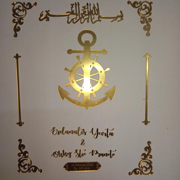 Jual acrylic mirror gold/akrilik cermin/nama pernikahan - Kota Sukabumi ...