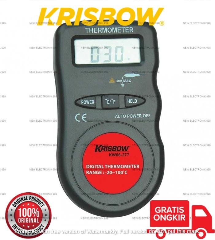 Jual Krisbow Alat Ukur Termometer Mini Digital (-20)-100 C KW0600277 ...