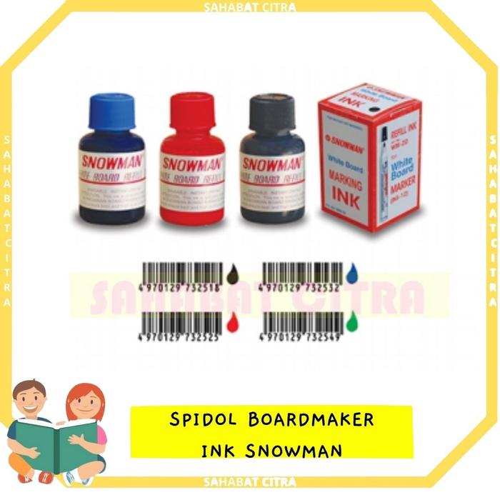 Jual REFILL SPIDOL BOARDMAKER/ NON PERMANENT SNOWMAN 白板墨水 - Kab ...