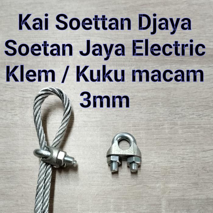 Jual klem seling 3mm/klem kabel baja 3mm/wire rope clamp 3mm - Jakarta ...