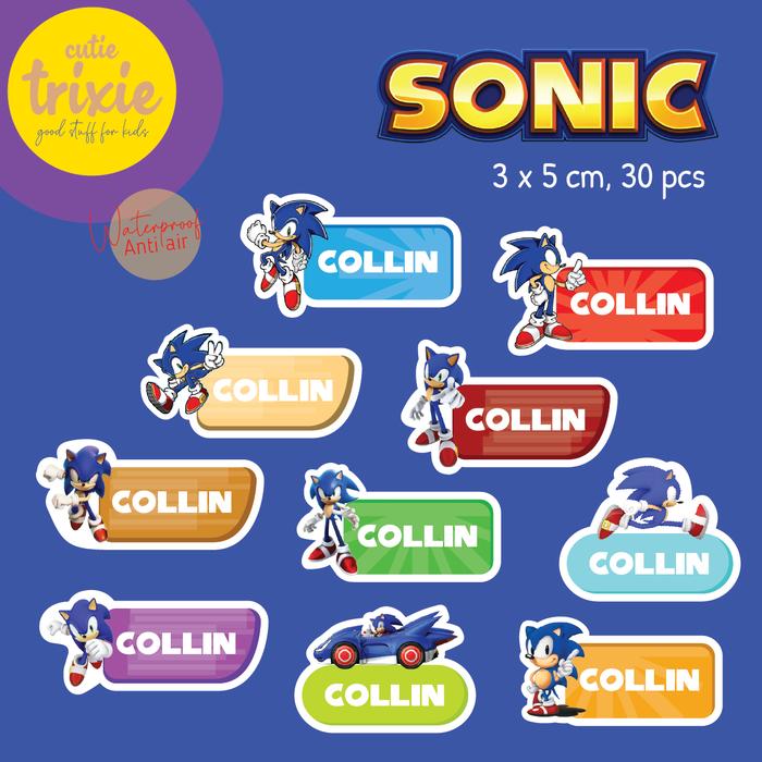 Jual Label Nama Anak Sonic - Jakarta Barat - Cutie Trixie | Tokopedia