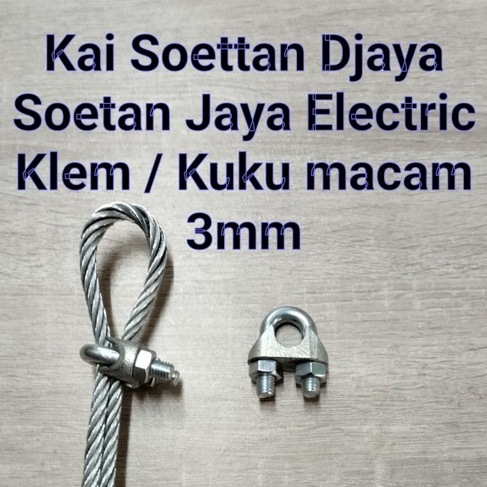 Jual klem seling 3mm/kuku macan 3mm/klem kabel baja 3mm/wire rope claim ...