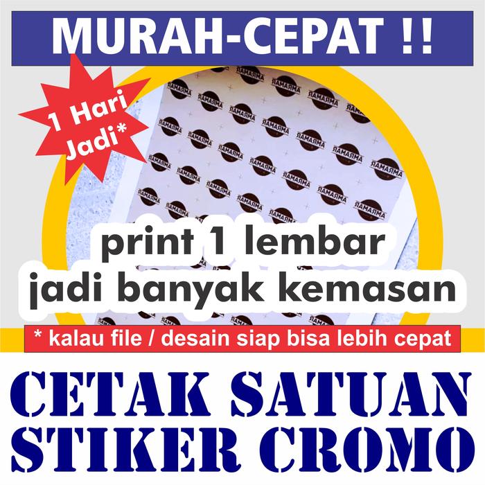 Jual Cetak Stiker Cromo / Print Sticker A3+ Kromo 1 Lembar Bisa - Prnt ...