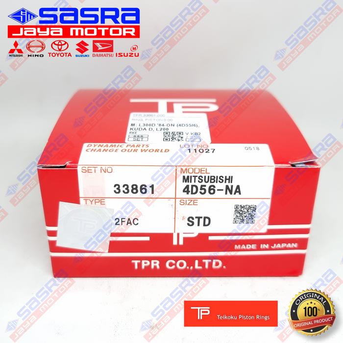 Jual Ring Piston (Set) - L300 DIESEL 4D55/6|KUDA D|L200 - TP JAPAN ...