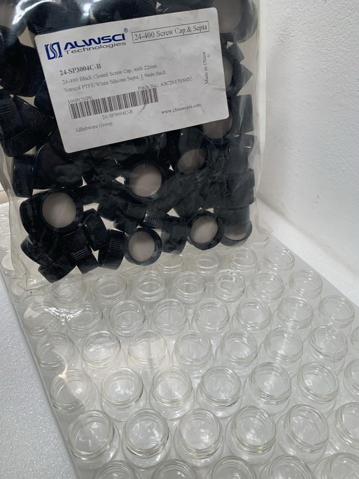 Jual Sample Vial 20 ml Screw Vial with Cap & PTFE Septa ALWSCI Isi 100 ...