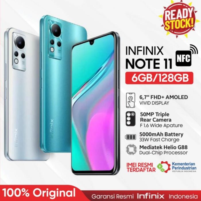 Jual INFINIX NOTE 11 NFC RAM 6/128 GARANSI RESMI INDONESIA - Kota ...