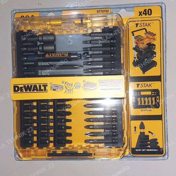 Jual DEWALT DT70702-QZ SCREW DRIVER SET 40 PC EASY BIT REMOVAL - Kab ...