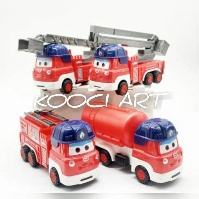 Jual Cake topper mobil pemadam kebakaran damkar fire truck pajangan ...