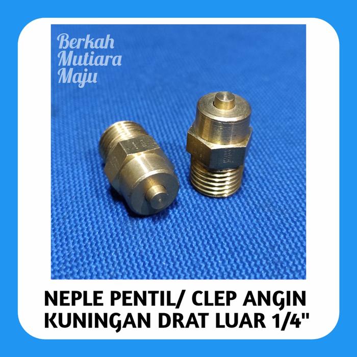 Jual NEPLE PENTIL/ CLEP ANGIN kuningan DRAT LUAR 1/4" (tipe & size ...