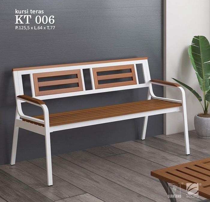 Jual Kursi teras tamu taman besi minimalis panjang 3 bench dudukan ...