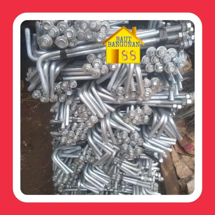 Jual angkur L besi beton st37 m22x50x10cm / angkur l 7/8"x500x100mm ...