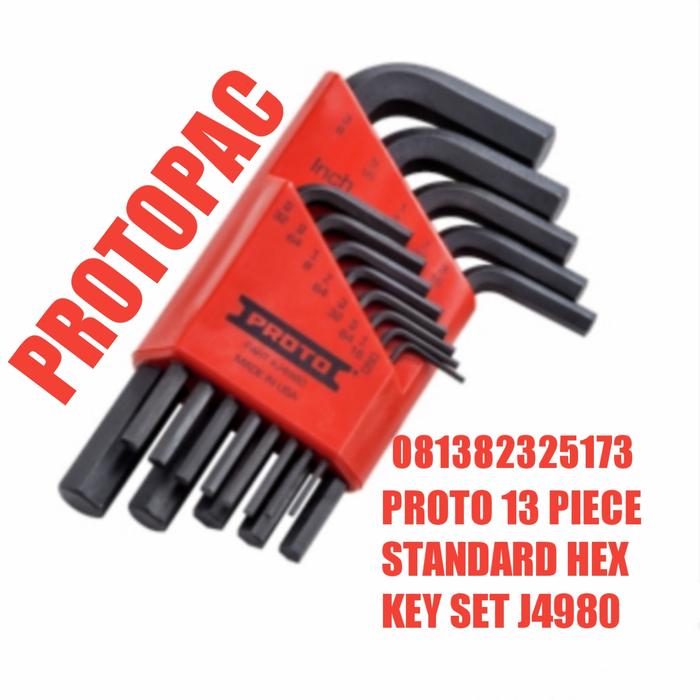 Jual 13 PIECE STANDARD HEX KEY SET J4980 PROTO ORIGINAL - Jakarta Utara ...