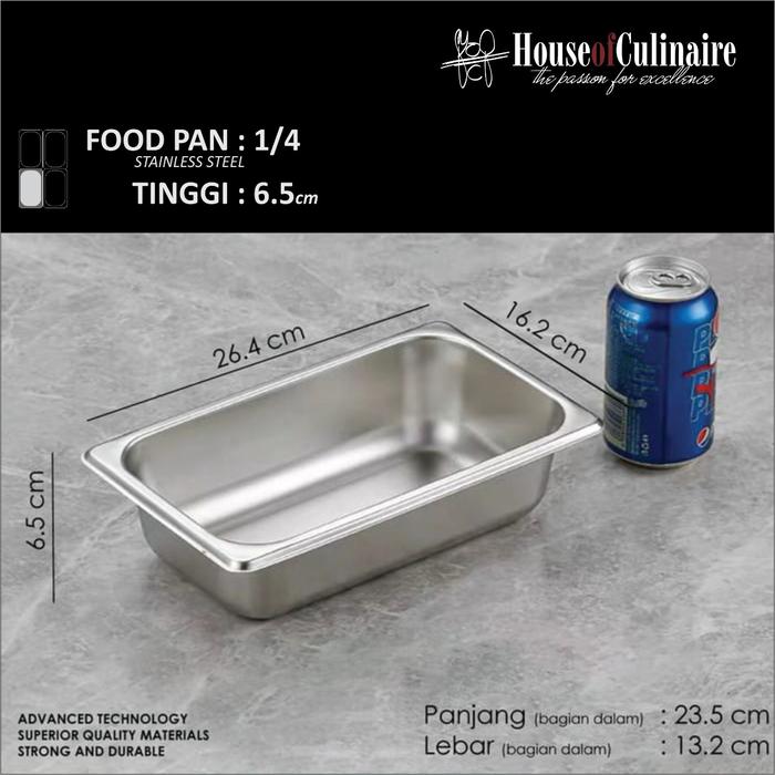 Jual Food Pan Stainless 1/4 Tinggi 6.5 cm Gastronom Pan - Kota Bandung ...