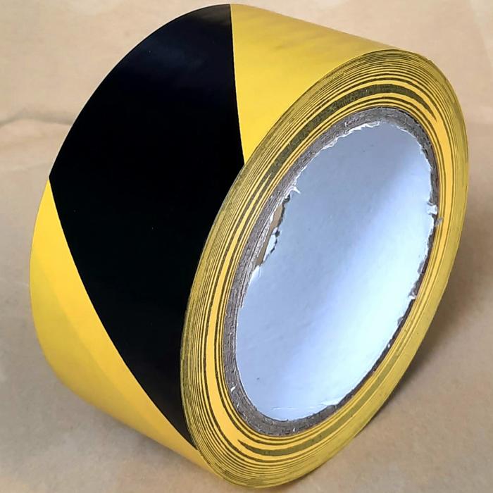 Jual Floor marking tape lakban lantai kuning hitam 48 mm x 33 meter - Jakarta Barat - Glenindo ...