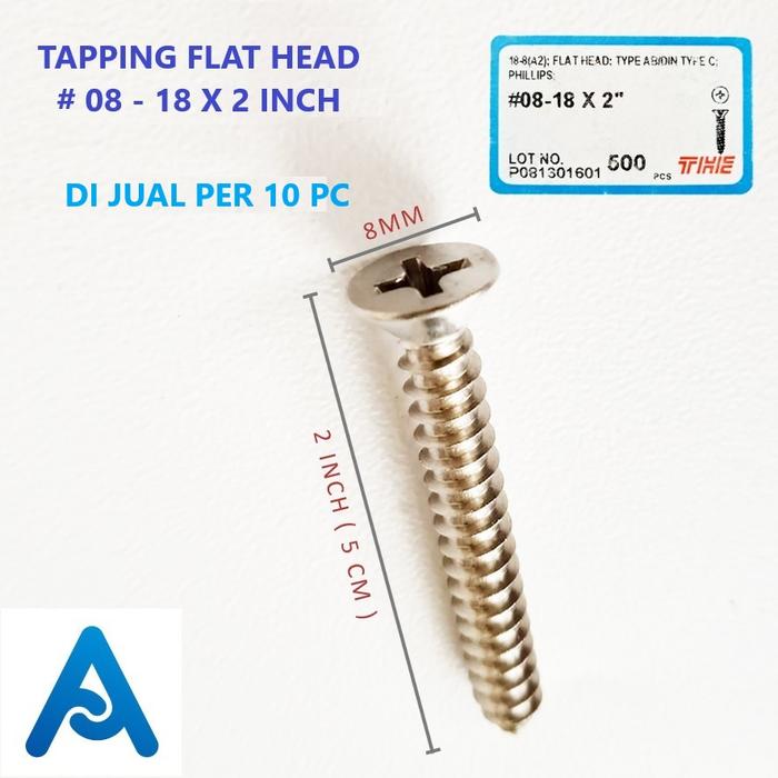 Jual Sekrup Stainless Skrup Kayu Aluminium Tapping Flat Head - Kota ...