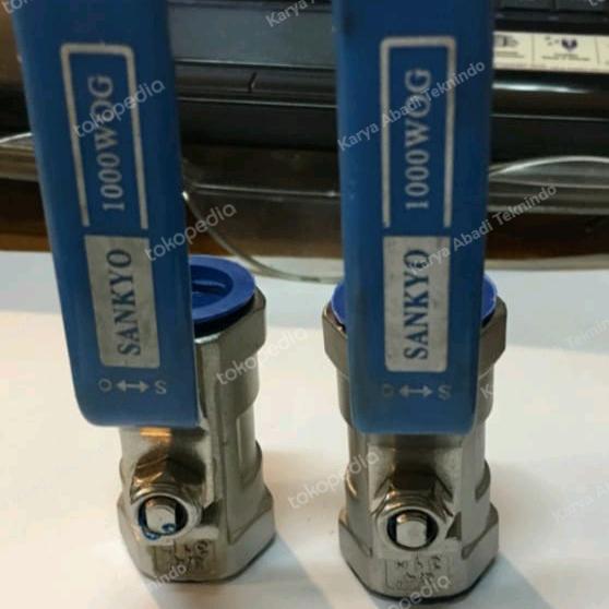 Jual Ball Valve Type 1 PC SS316 Sankyo drat 1" inch / Stop Kran Sankyo ...