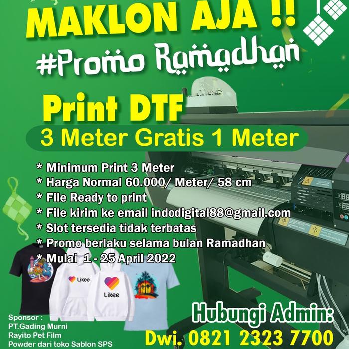 Jual cetak dtf meteran - Jakarta Barat - indodigital printing | Tokopedia