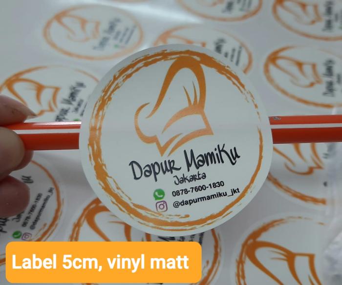 Jual Cetak Sticker Label makanan Vinyl Print and Kiss Cut A4+ - Print ...
