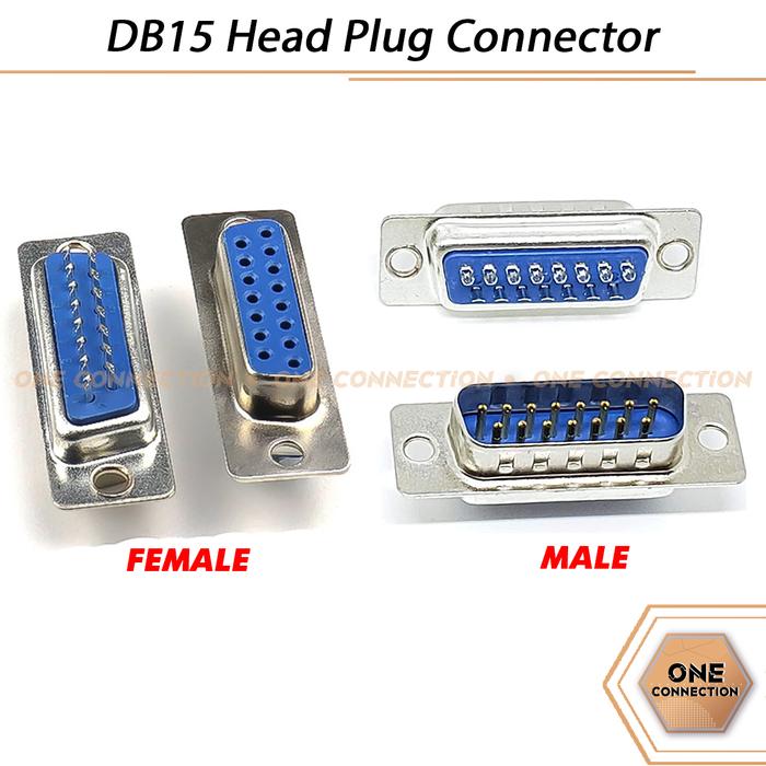 Jual Konektor DB15 Male / Female Socket Adaptor DB 15 Cowo / Cewe ...