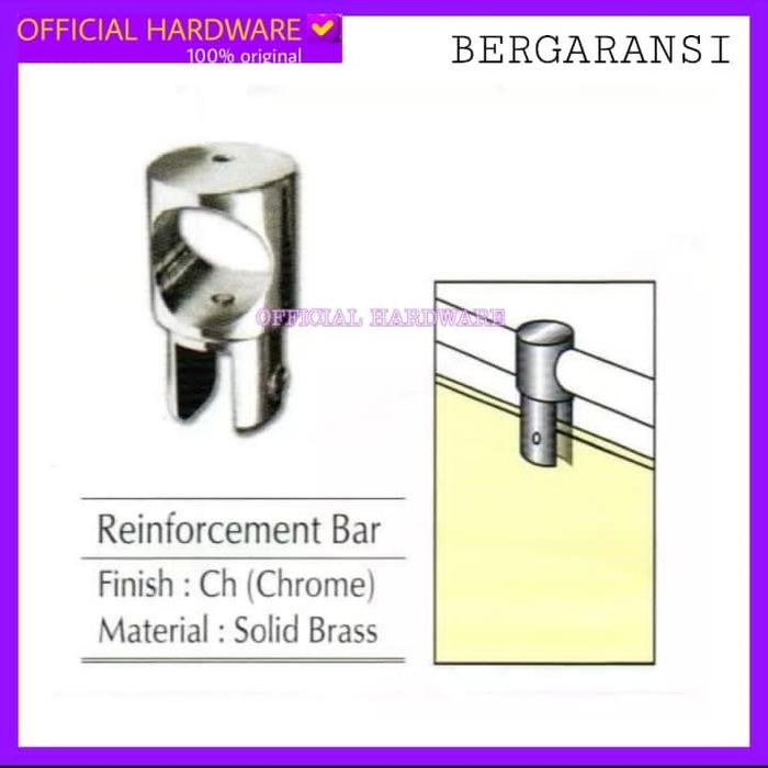 Jual glass connector pipa kaca 3/4 pegangan pipa ke kaca hidup partisi ...