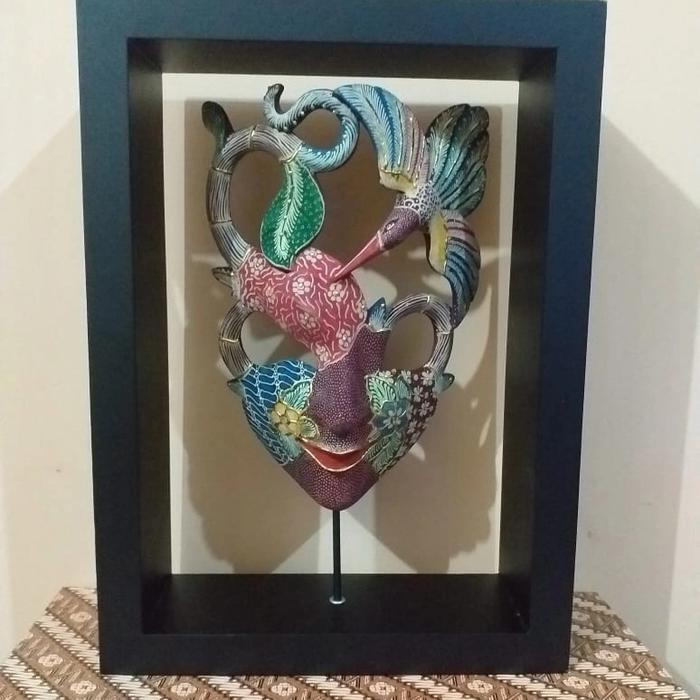 Jual Topeng Kayu Abstrak Motif Batik Frame Kayu - Jakarta Timur ...