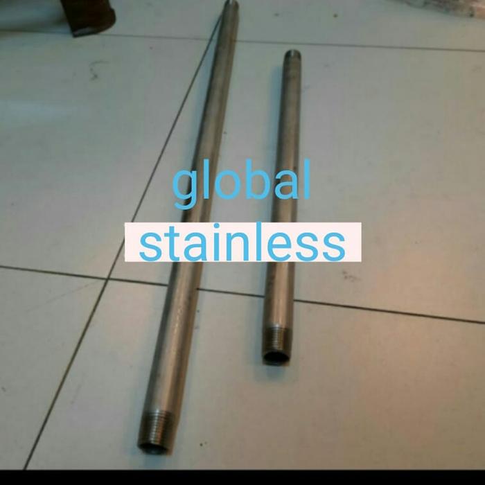 Jual pipa nepel stainless sch 40 10cm 2"inch /pipe nepple ss304 sch 40 ...