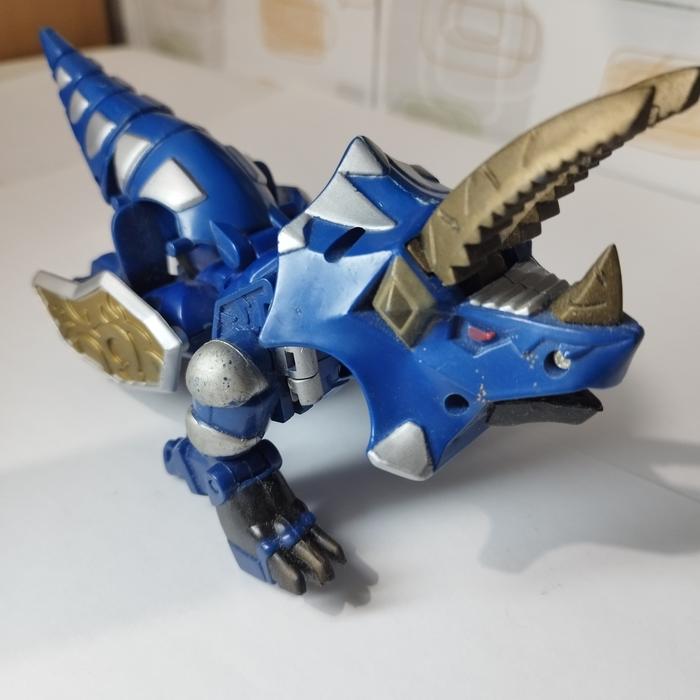 Jual Bandai Morph Triceratops Zord Power Ranger Dino Thunder Blue ...