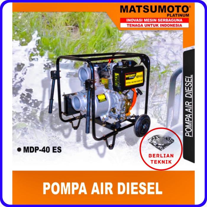 Jual Mesin Pompa Air Alkon Solar Diesel Water Pump Matsumoto MDP 40 ES / 4" Inch Starter ...