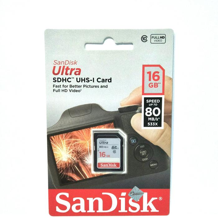 Jual SanDisk Ultra SdCard 16GB 80mb C10 - SD Card Ultra 16 GB Garansi ...