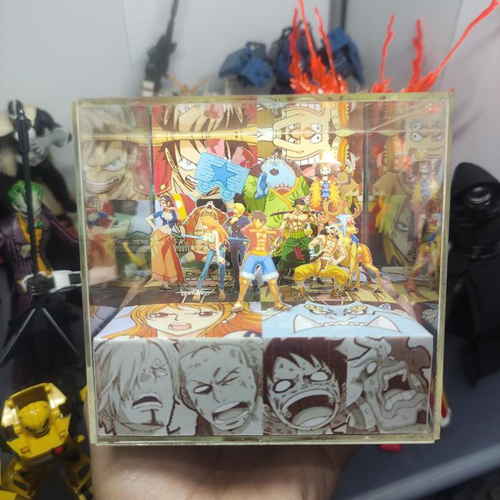 Jual One Piece Cube Diorama | Luffy Zoro Sanji Nami Usopp Chopper Robin ...