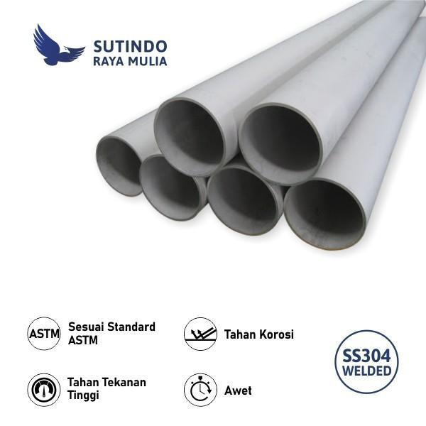 Jual Pipa Stainless Steel 304 Welded SCH 40 4 Inch x 6 M -Sutindo Store - Kota Surabaya ...