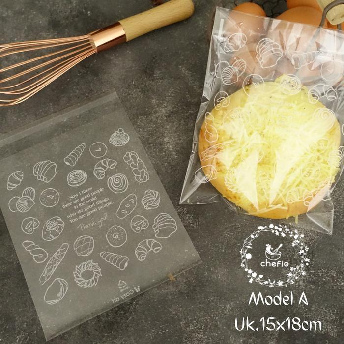 Jual Chefio Plastik Roti Motif /Plastik Kue Cake Roti Tawar Sobek Donut ...
