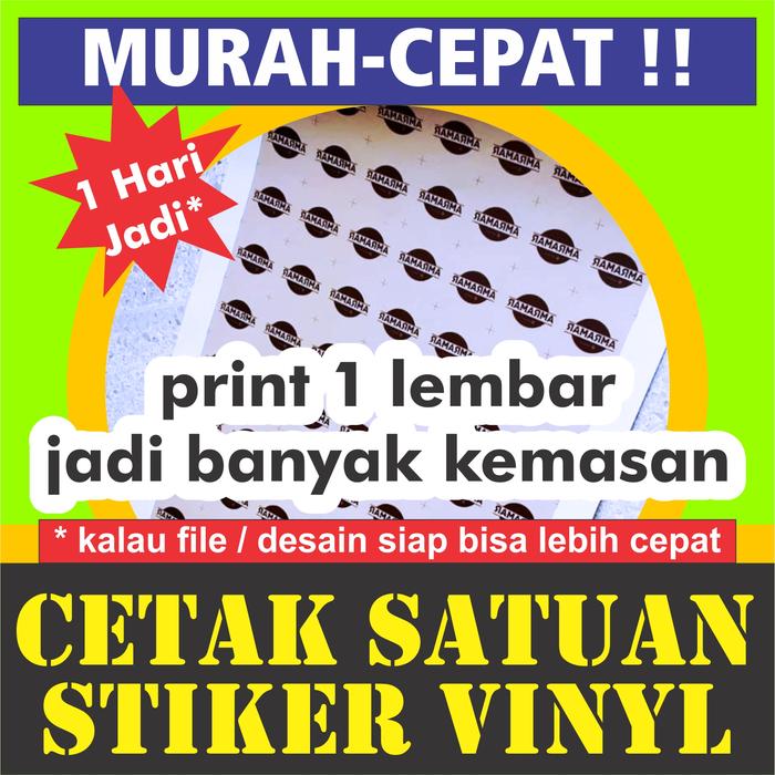 Jual Cetak Stiker Vinyl / Print Sticker A3+ Vinyl 1 Lembar Bisa - Prnt ...