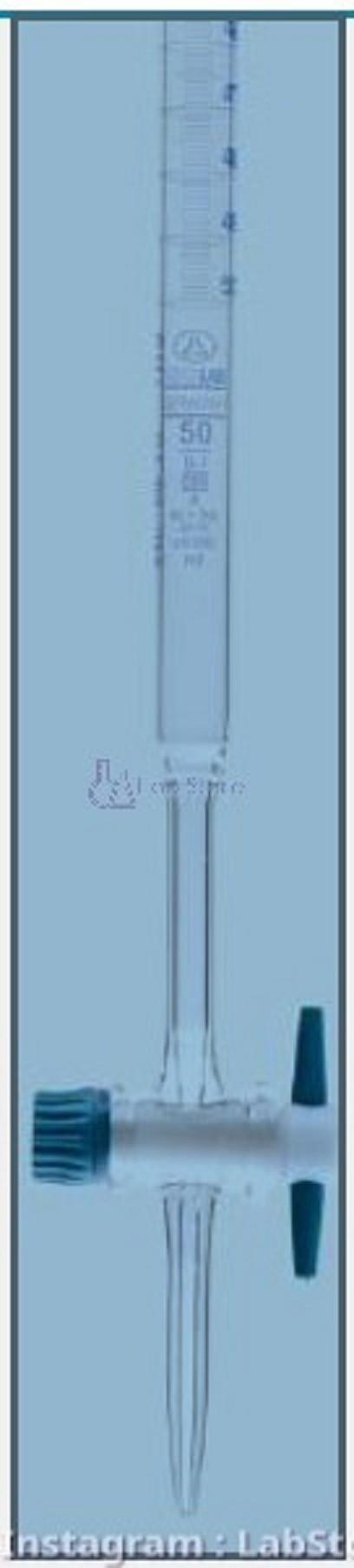 Jual Burette Straight Class AS PTFE Buret Lurus Teflon 25 ml Clear ...
