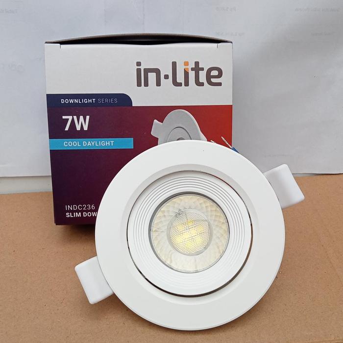 Jual SLIM DOWNLIGHT SPOTLIGHT LED INDC 236 7W INLITE - 40K-COOL WHITE ...