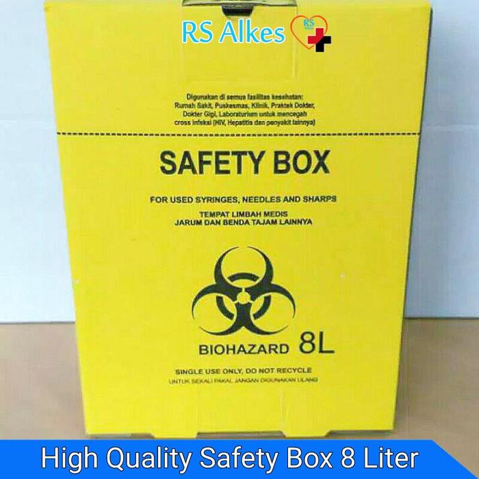 Jual Safety Box 8 Liter L Medis Tempat Sampah Limbah Medis - 8 Liter ...