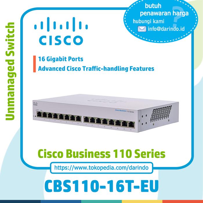 Jual Cisco SG95-16-AS, 16-Port Gigabit Desktop Switch - Hitam, SNTC 1 ...
