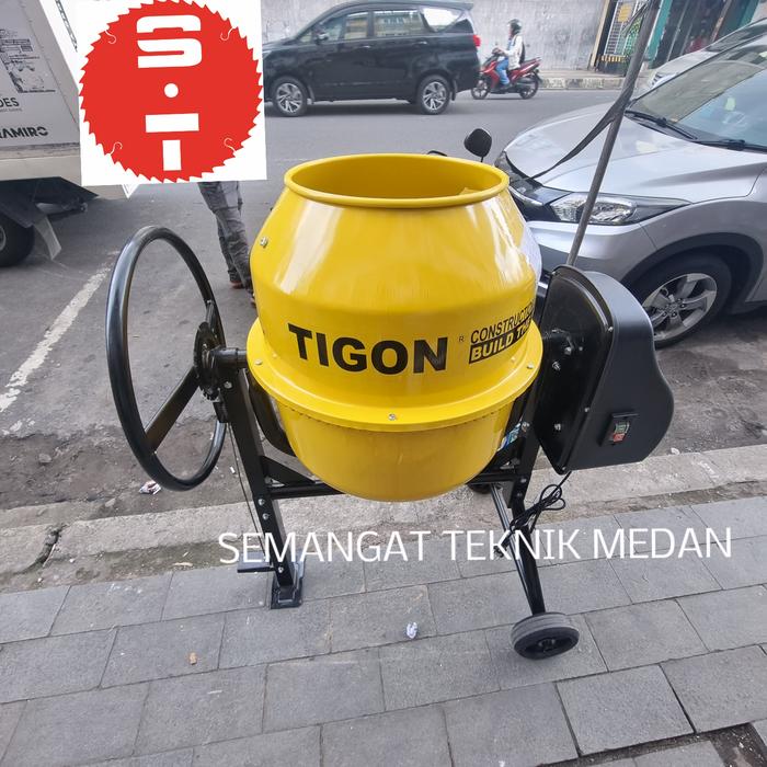 Jual MESIN MOLEN PENGADUK ADUK SEMEN MINI LISTRIK CONCRETE MIXER 120L TIGON - Kota Medan ...