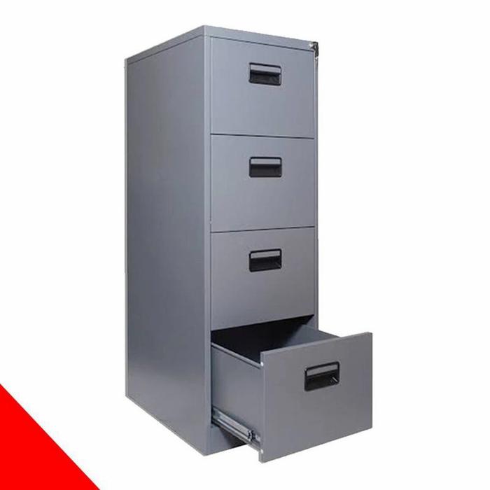 Jual filing cabinet 4 laci drawer lemari besi rak besi lemari dokumen ...