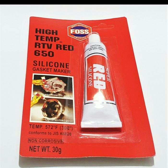 Jual Lem Red Silicone/Silikon Gasket FOSS RTV 650 Usa 30gr (Merah ...