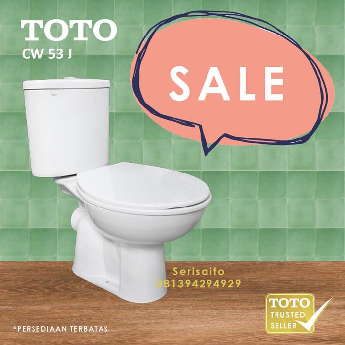 Jual Kloset TOTO ORI CW53J / 53 + Alat + Gasket + Tutup + Stopkran ...