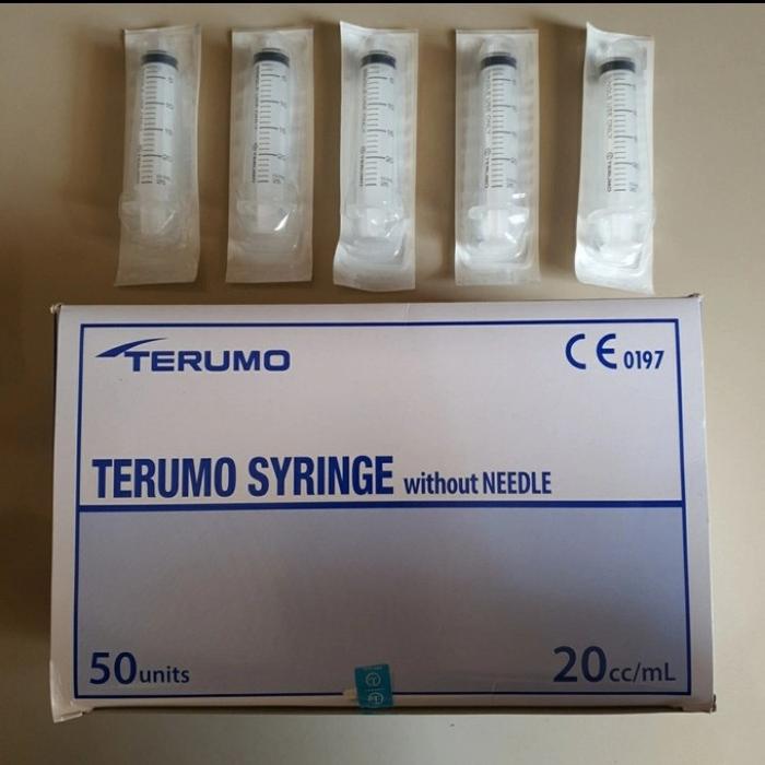 Jual Terumo Syringe 20ml / 20cc Terumo / spuit 20cc Lubang pinggir ...